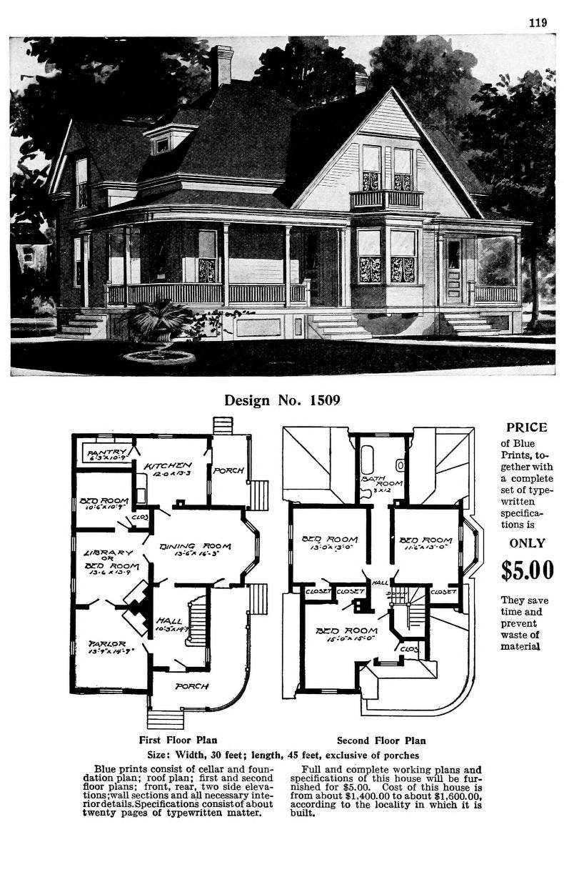 Queen Anne House Floor Plans