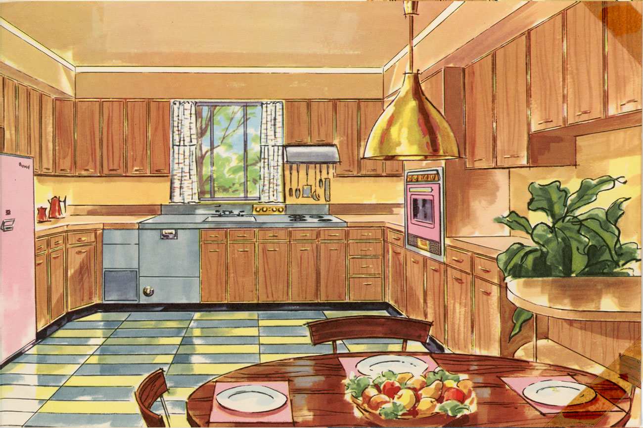 1957 Flash Back: The RCA Whirlpool Miracle Kitchen - Old House Dreams